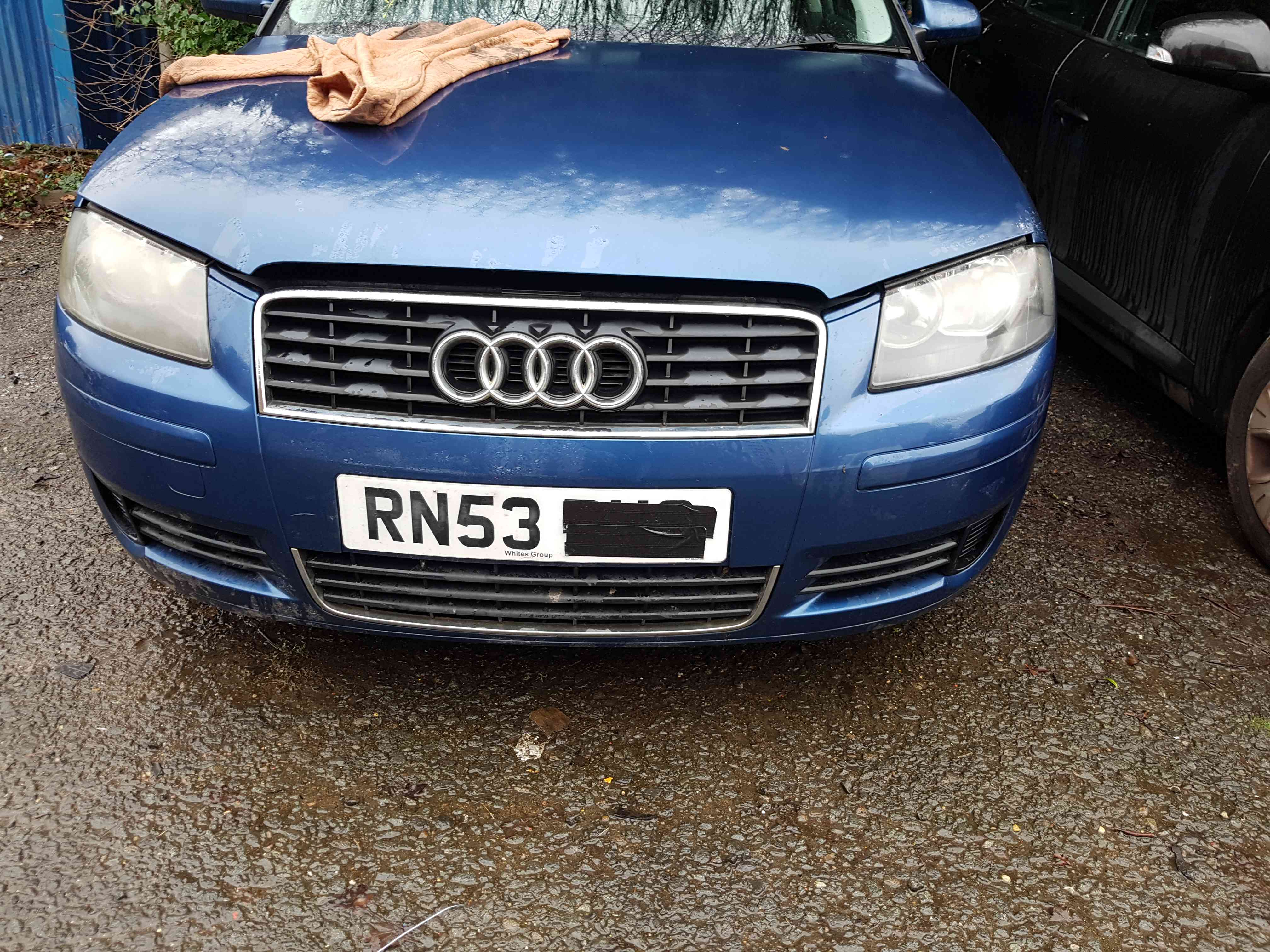 audi a3 2003-2008 front bumper lz5c grills mauritius blue pearl ...