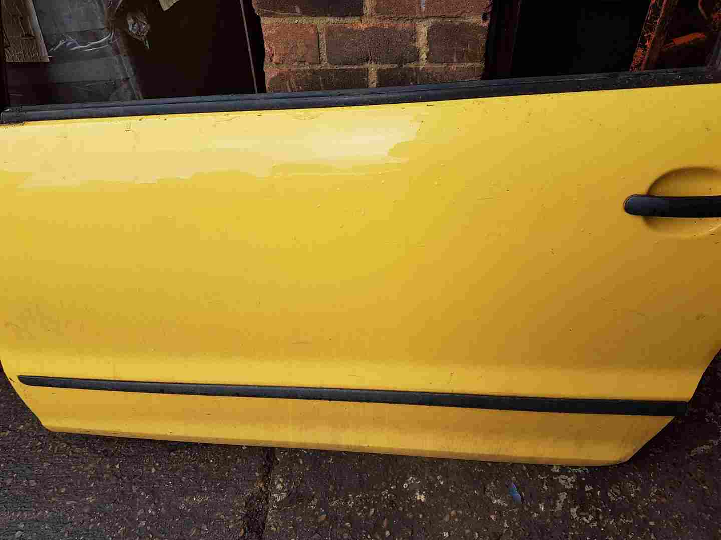 Volkswagen FOX 2005-2011 Passenger NSF Front Door Yellow Ly1c | VWBreakers