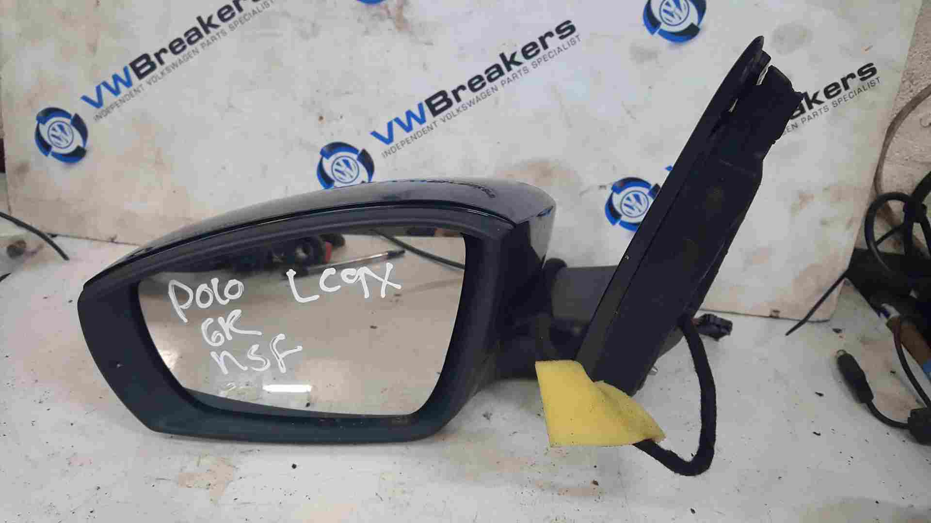 Volkswagen Polo 6R 2009-2014 Passenger NSF Front Wing Mirror Black Lc9x ...