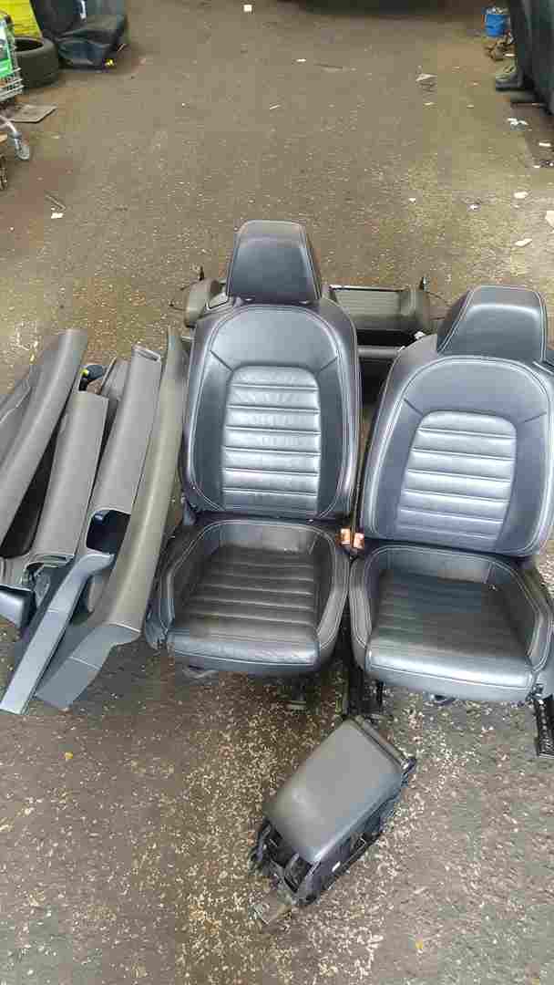 Volkswagen Scirocco 2008-2014 Full Leather Interior Black Seats Chairs ...