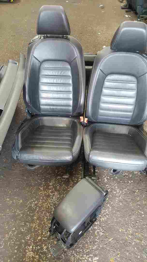 Volkswagen Scirocco 2008-2014 Full Leather Interior Black Seats Chairs ...