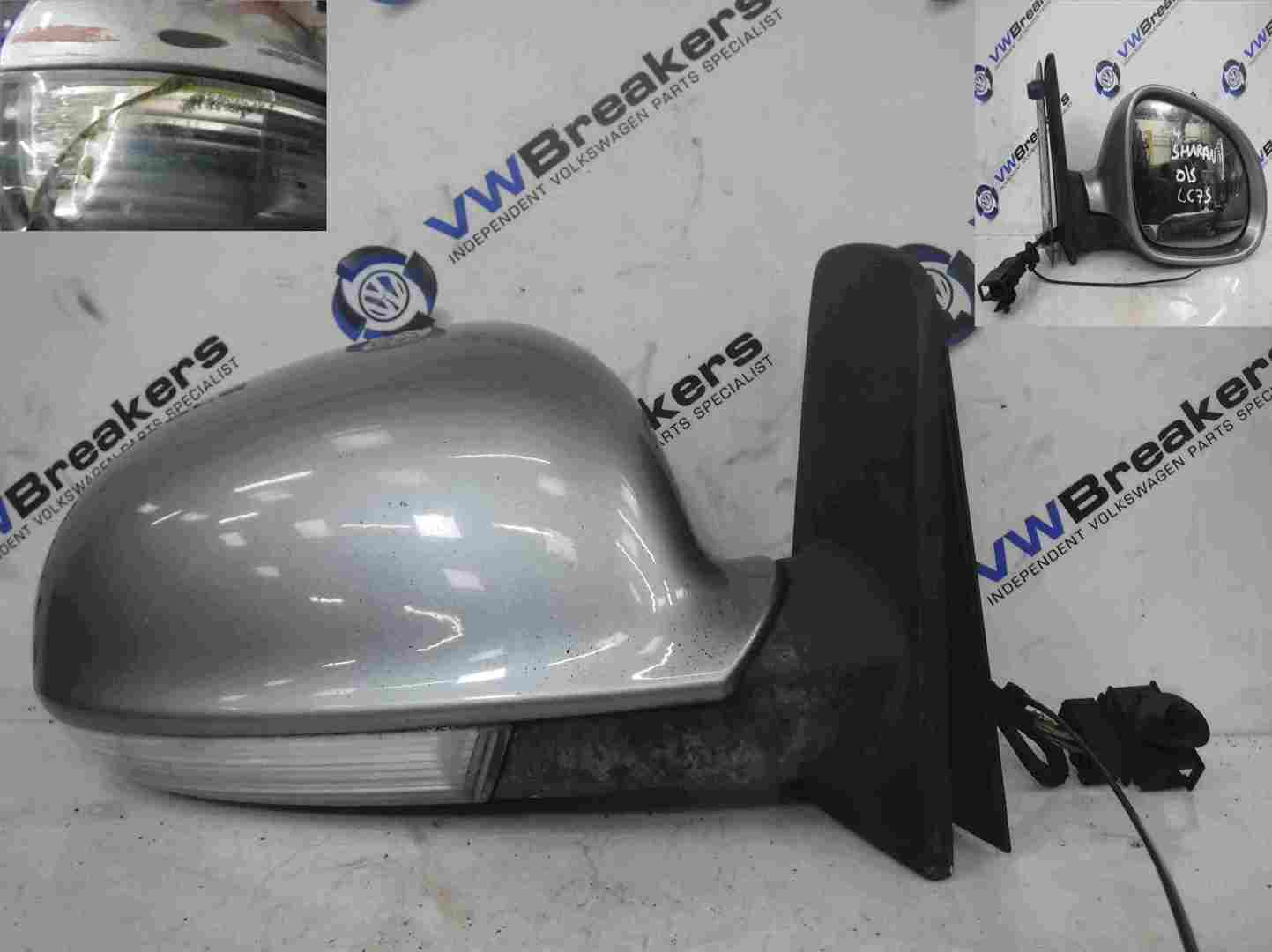 Volkswagen Sharan 2000-2009 Drivers OS Wing Mirror Silver LA7S - Store ...