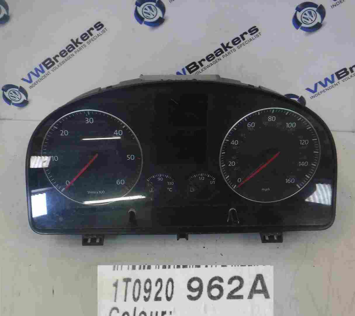Volkswagen Touran 2003-2006 Instrument Panel Dials Clocs 157K ...